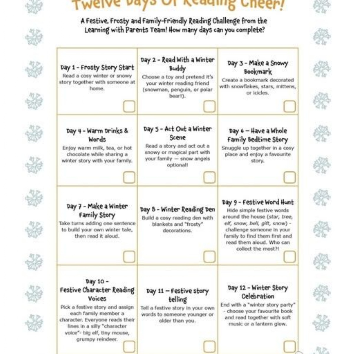 12 Days of Reading Cheer! - Manor Park CE First School