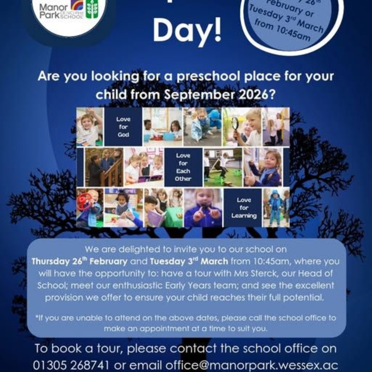 Preschool Open Day - Manor Park CE First School